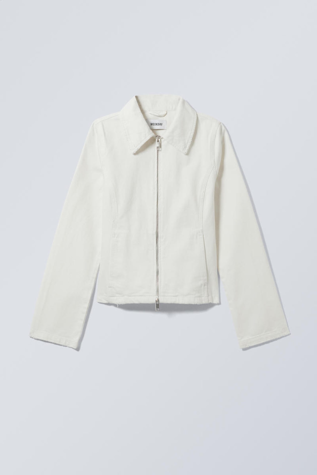 distressed twill jacket - White | Weekday WW