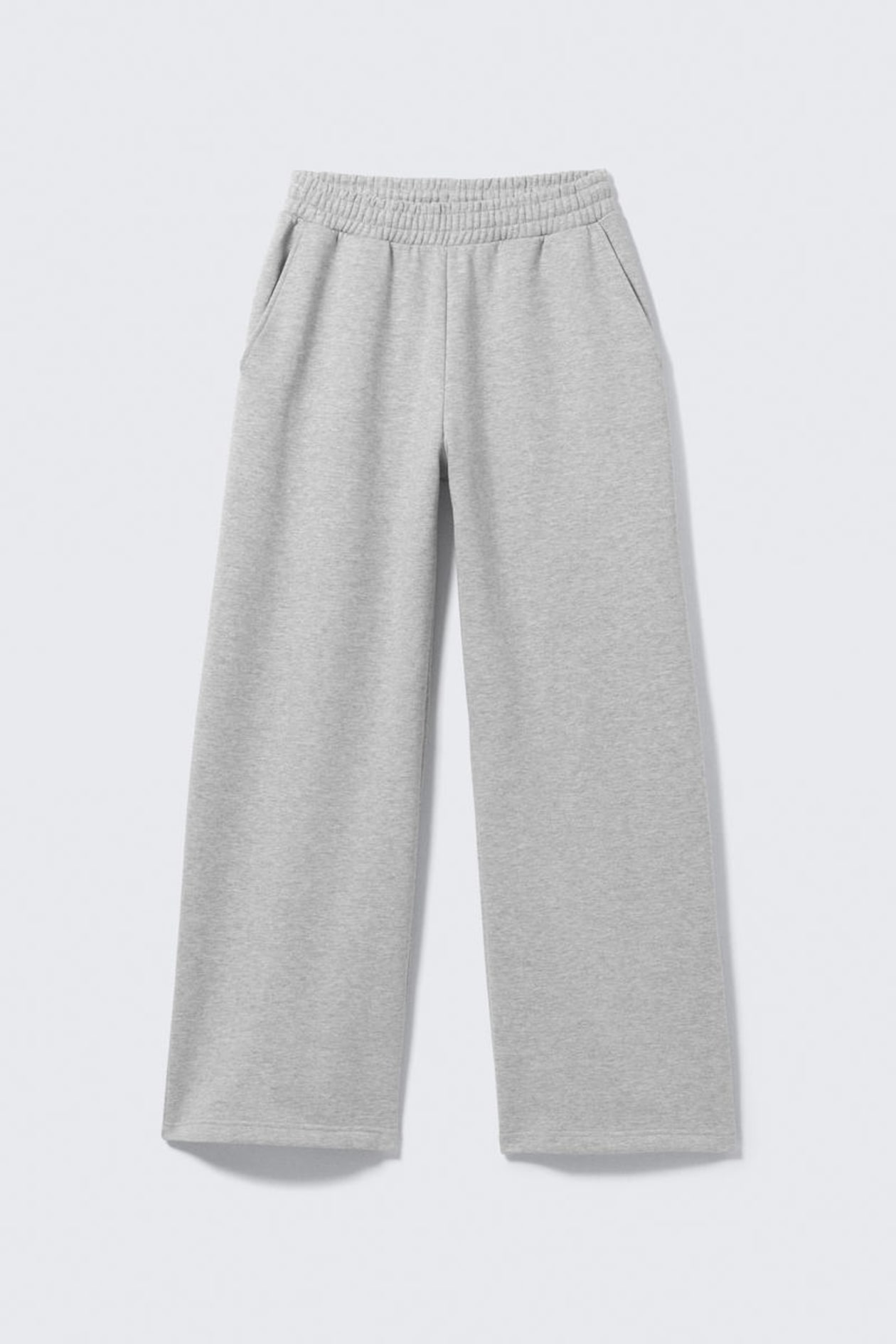 loose long heavyweight sweatpants - Grey Melange | Weekday GB