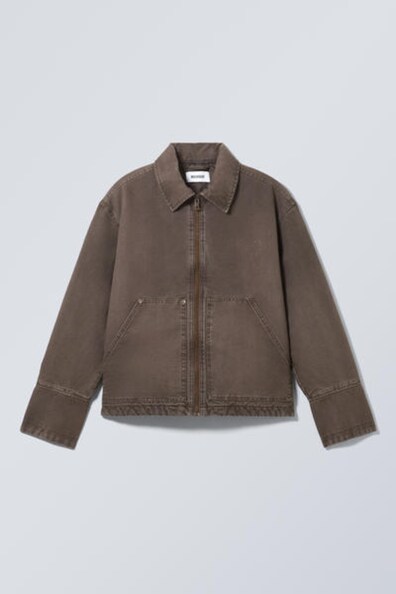 relaxed washed utility jacket - Washed Dark Brown | Weekday GB