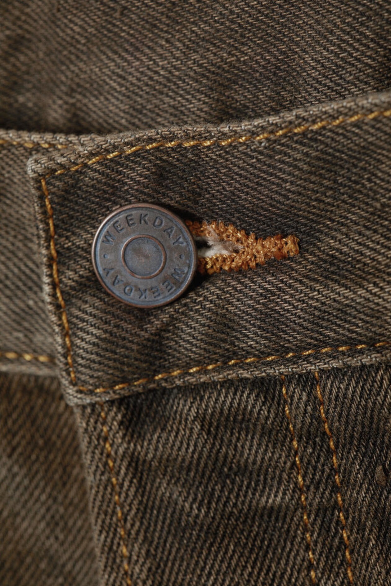 sphere low waist loose straight leg jeans - Topas - Dunkelbraun ...