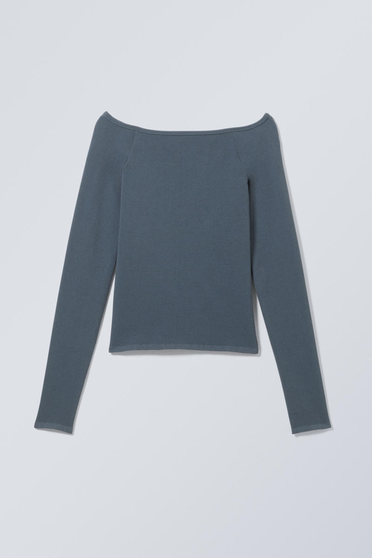 seamless off shoulder long sleeve - Dark Green | Weekday DK