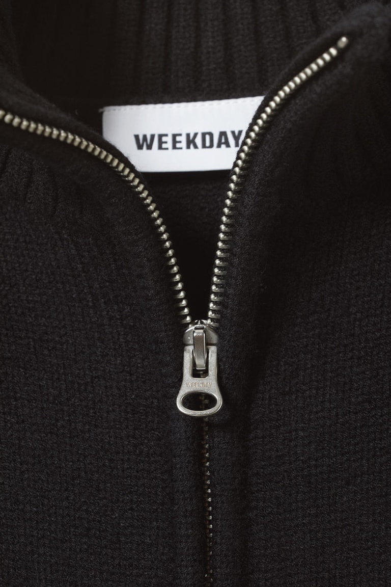 winona zip cardigan - Svart | Weekday SE