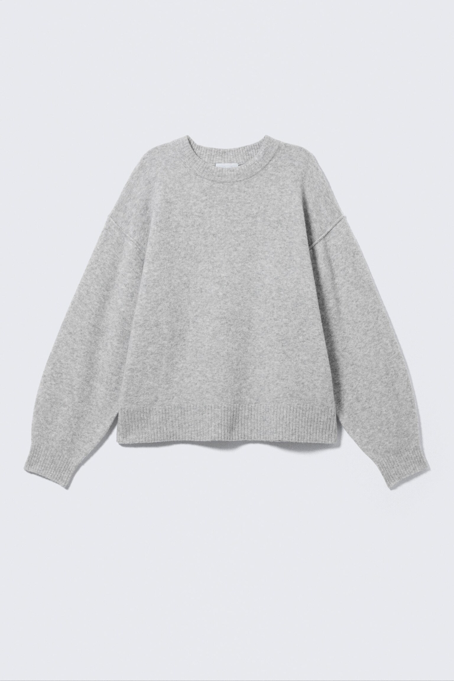 relaxed knitted sweater - Light Grey Melange | Weekday GB
