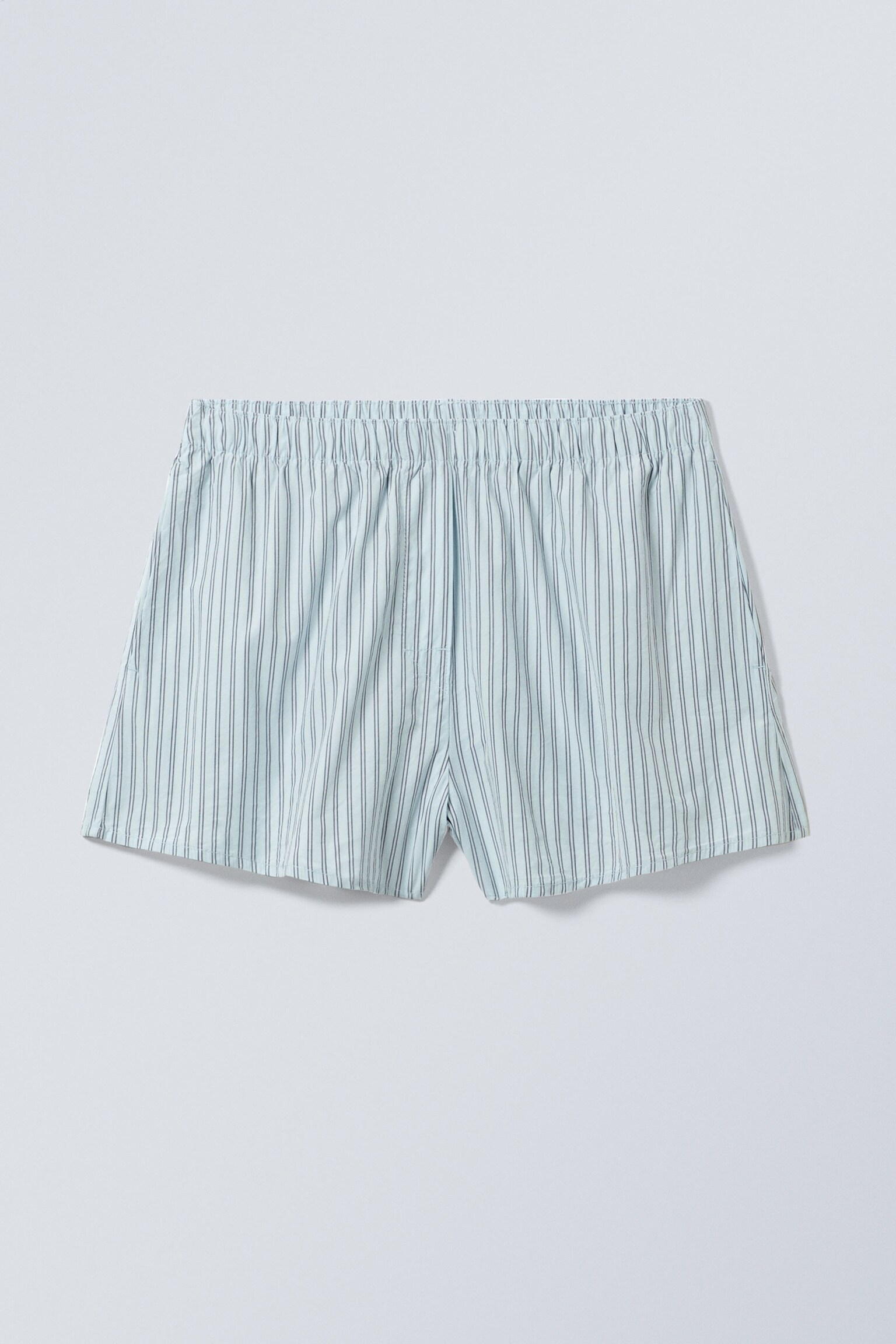 relaxed boxer cotton shorts - Blue Stripe | Weekday GB
