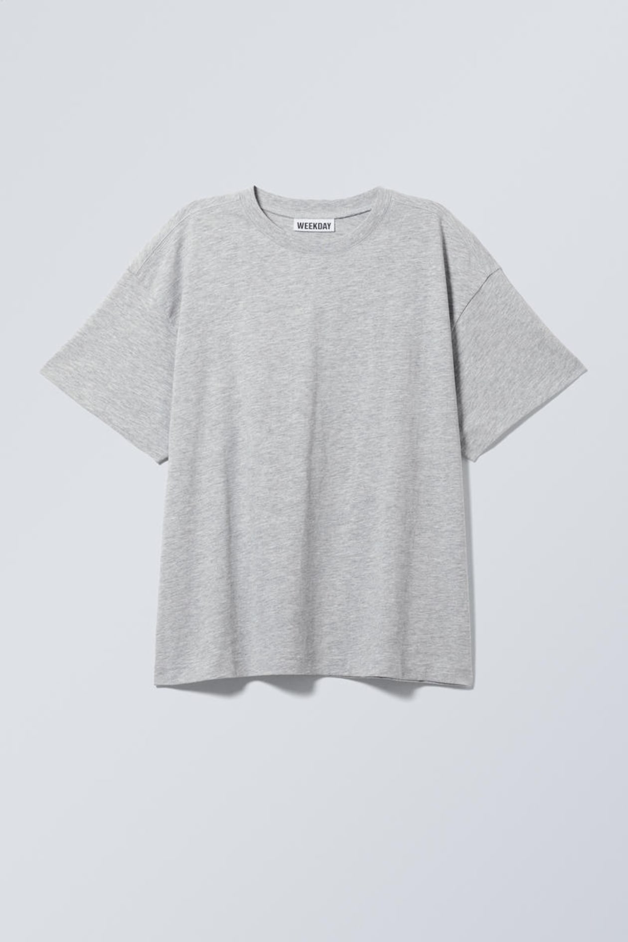 relaxed boxy cotton t-shirt - Grey Melange | Weekday GB