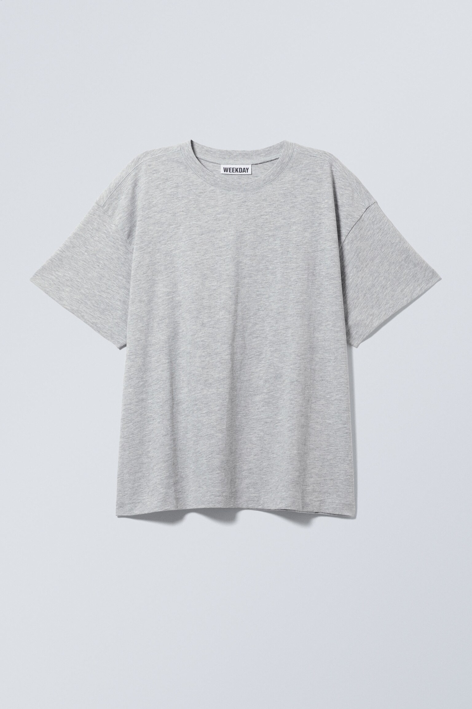 relaxed boxy cotton t-shirt - Grey Melange | Weekday GB