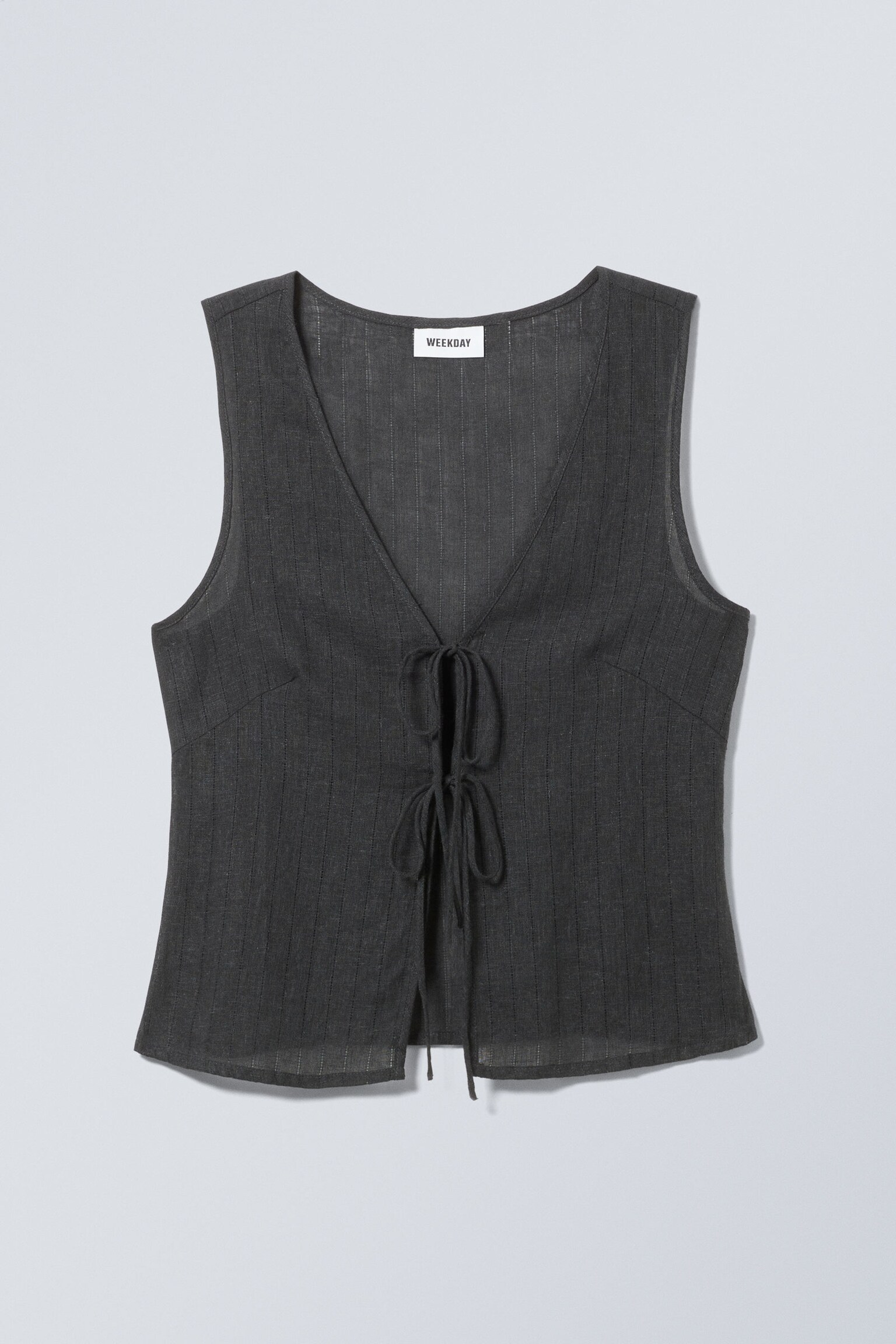 fitted vest top - Dark Grey | Weekday DK