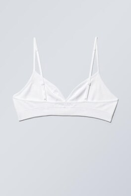 cat soft seamless triangle bra - White | Weekday WW