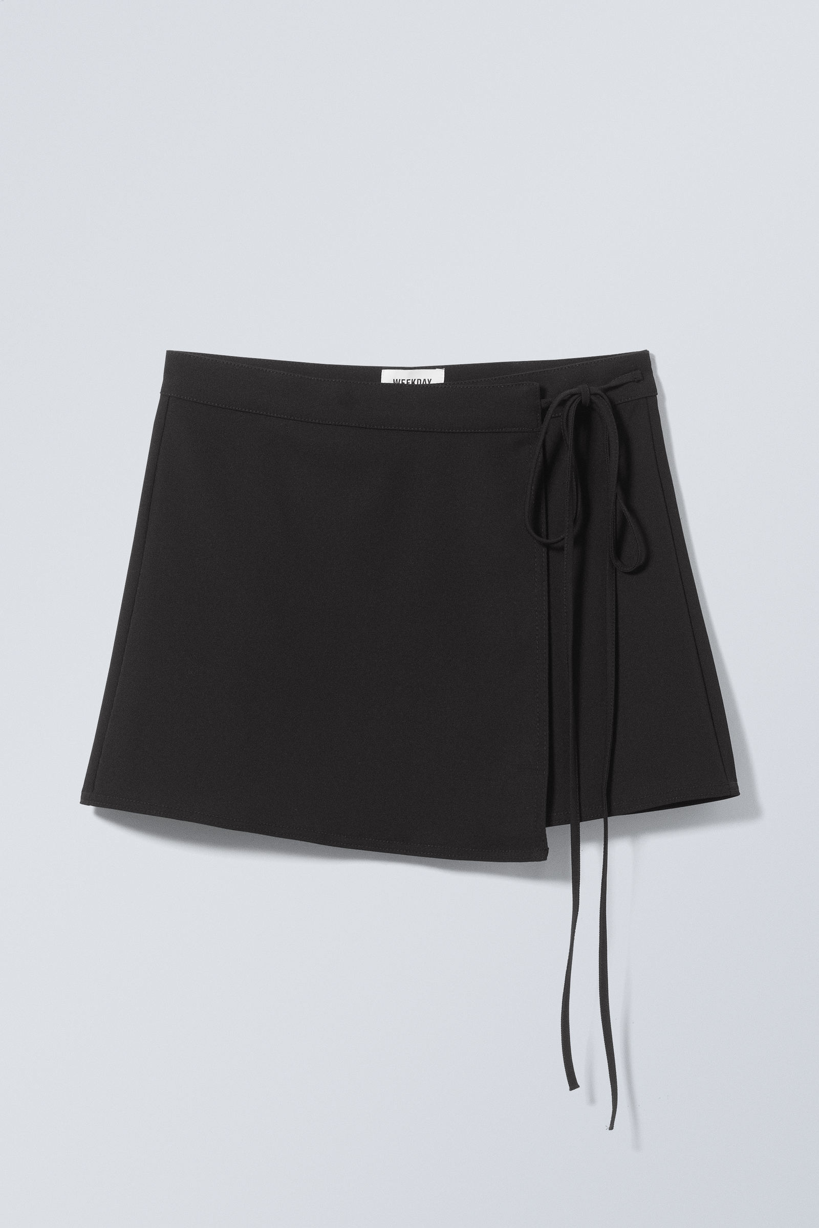 Black wrap mini skirt store