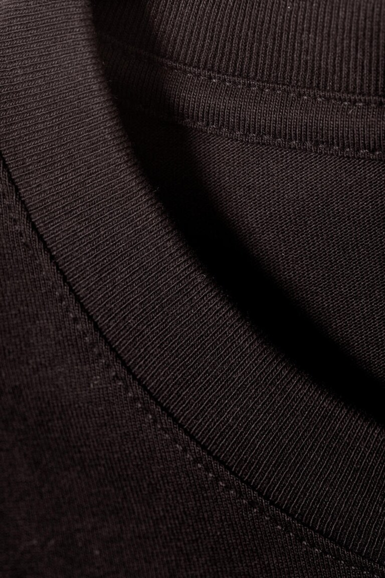 short boxy heavyweight t-shirt - Dark Red | Weekday WW