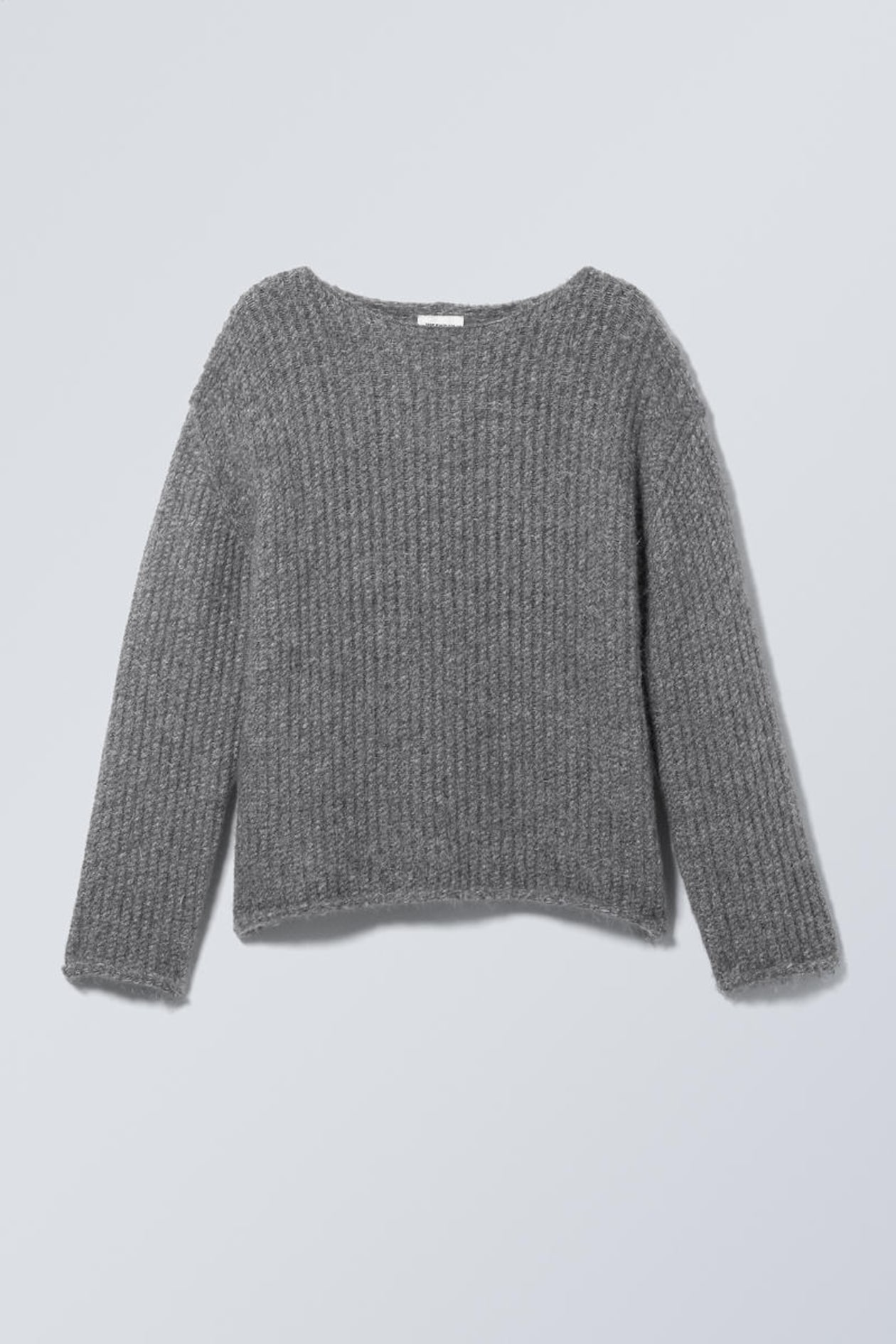 tone open structure sweater - Dark Grey | Weekday WW