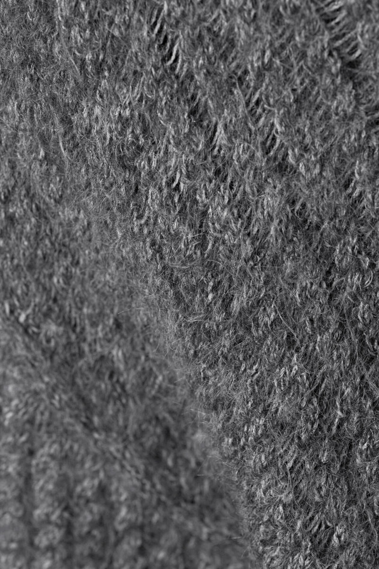 tone open structure sweater - Dark Grey | Weekday WW