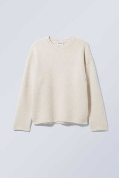 teo oversized wool blend knit sweater - Oblekt | Weekday SE
