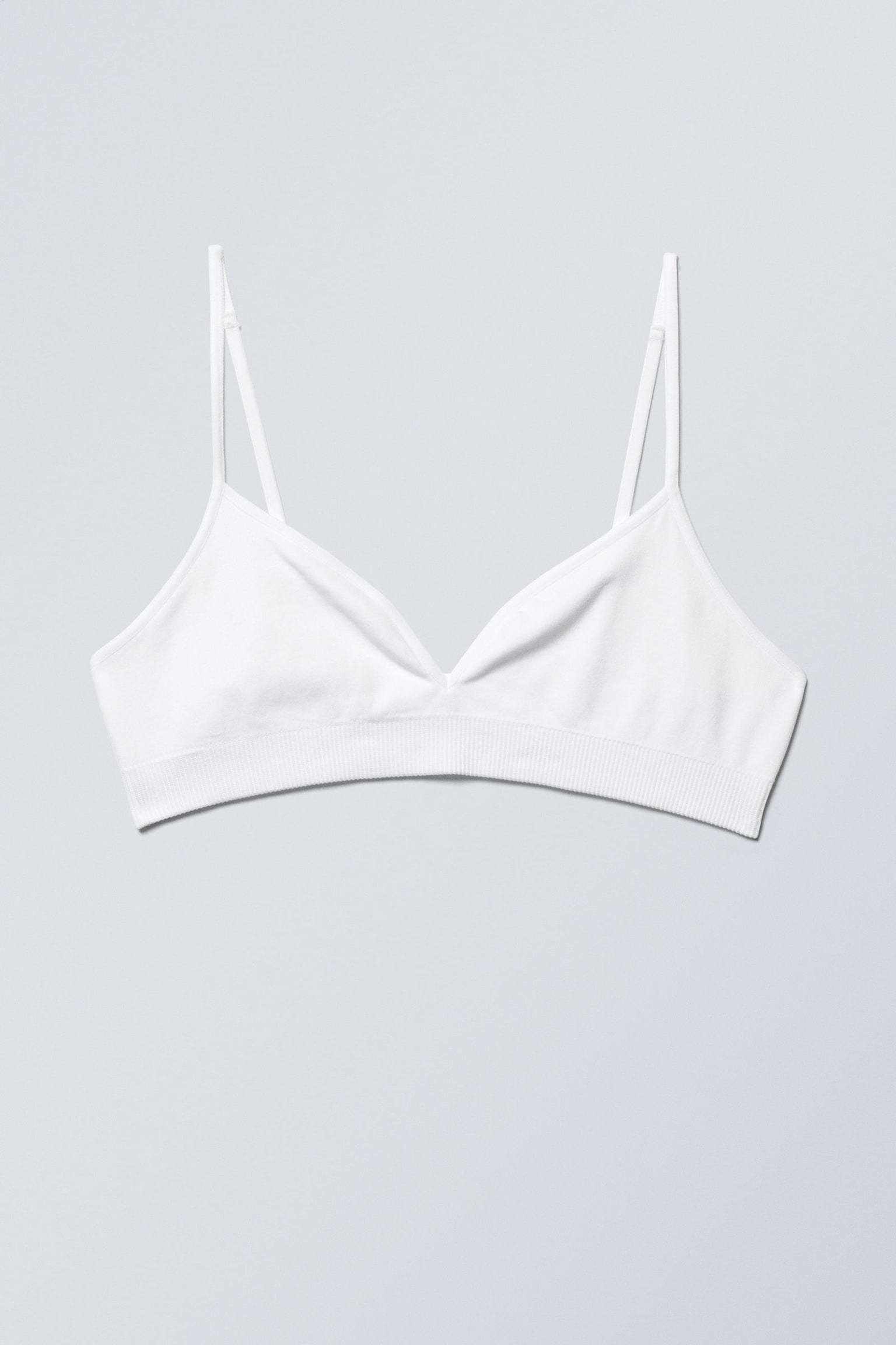 cat soft seamless triangle bra - White | Weekday WW